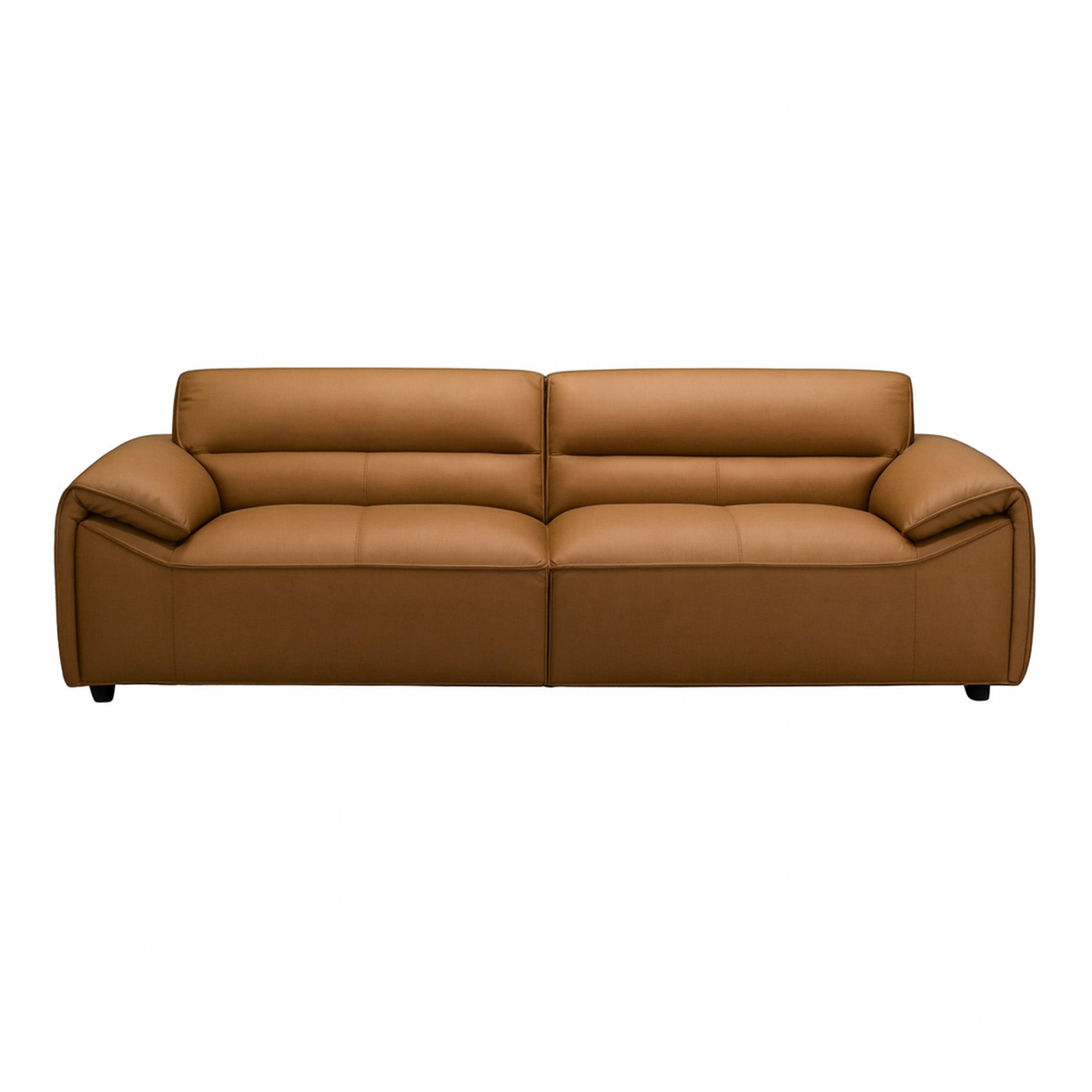 Brunelli 3-Seater Sofa Tan Genuine Leather | Glicks Furniture