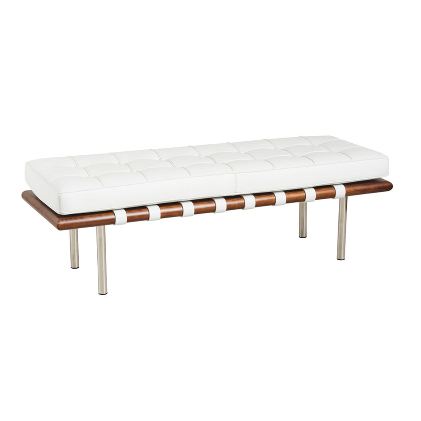 Barcelona Leather Half Bench Replica | Glicks Furniture