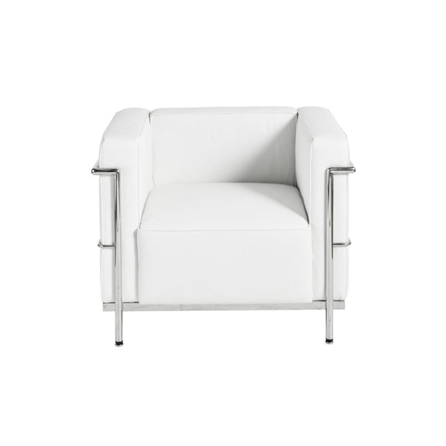 Le Corbusier Replica LC3 Leather Chair Seater White – Glicks Furniture