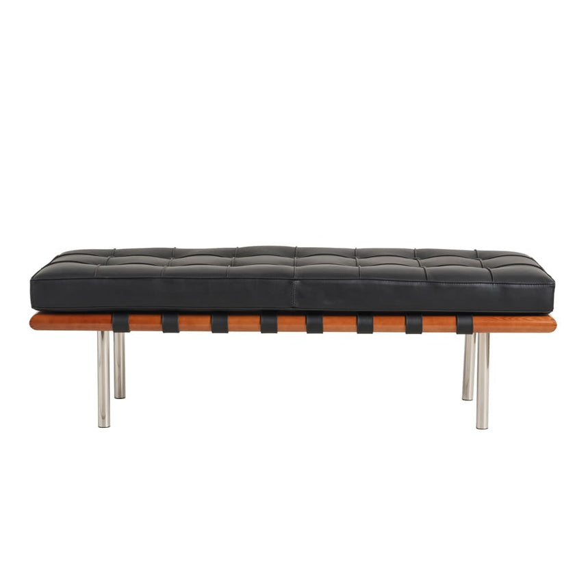 Barcelona Leather Half Bench Replica – Glicks Furniture
