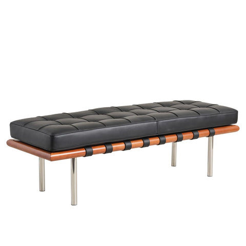 Barcelona Leather Half Bench Replica – Glicks Furniture
