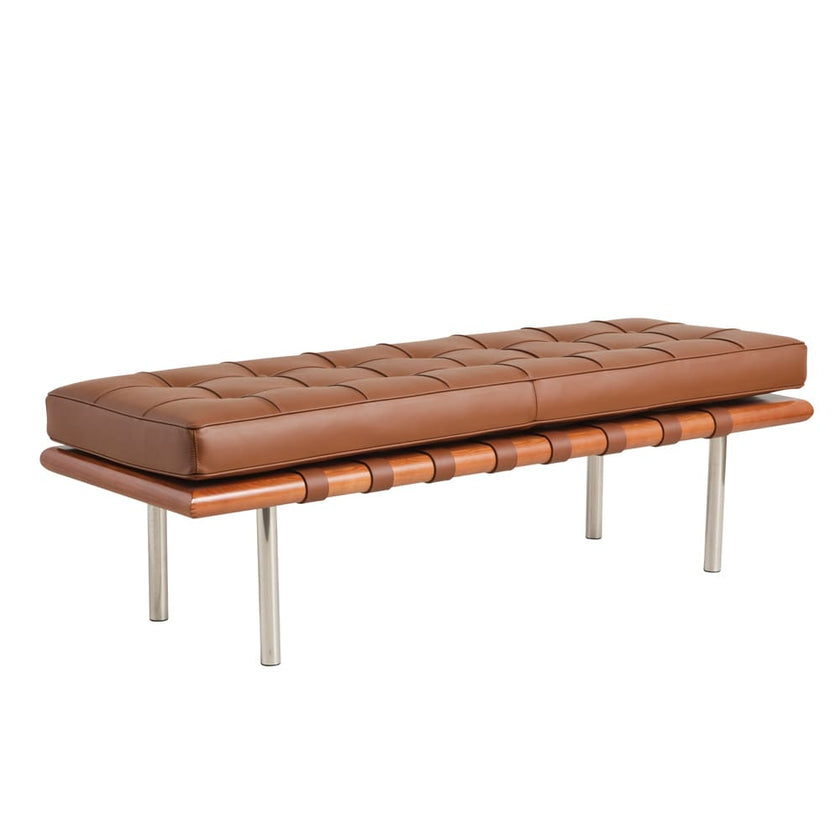 Barcelona Leather Half Bench Replica – Glicks Furniture
