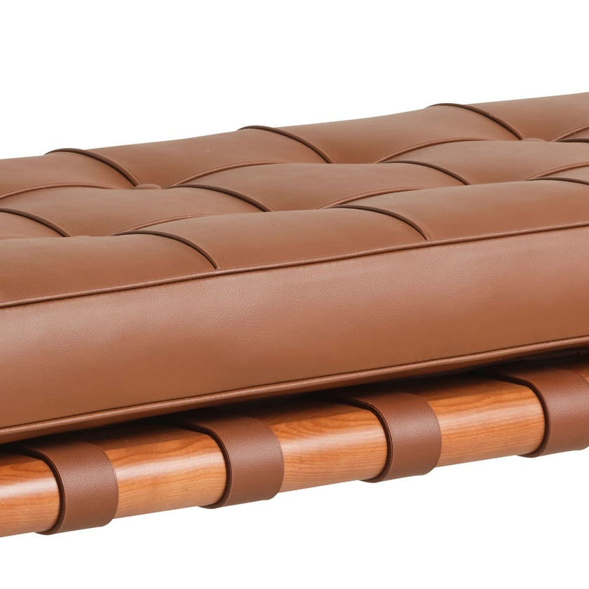 Barcelona Leather Half Bench Replica – Glicks Furniture